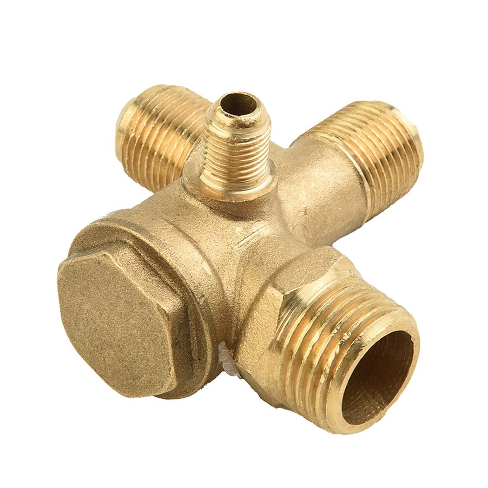 RANMEI 3 Port Check Valve Brass Male Check Valve Air Compressor ...