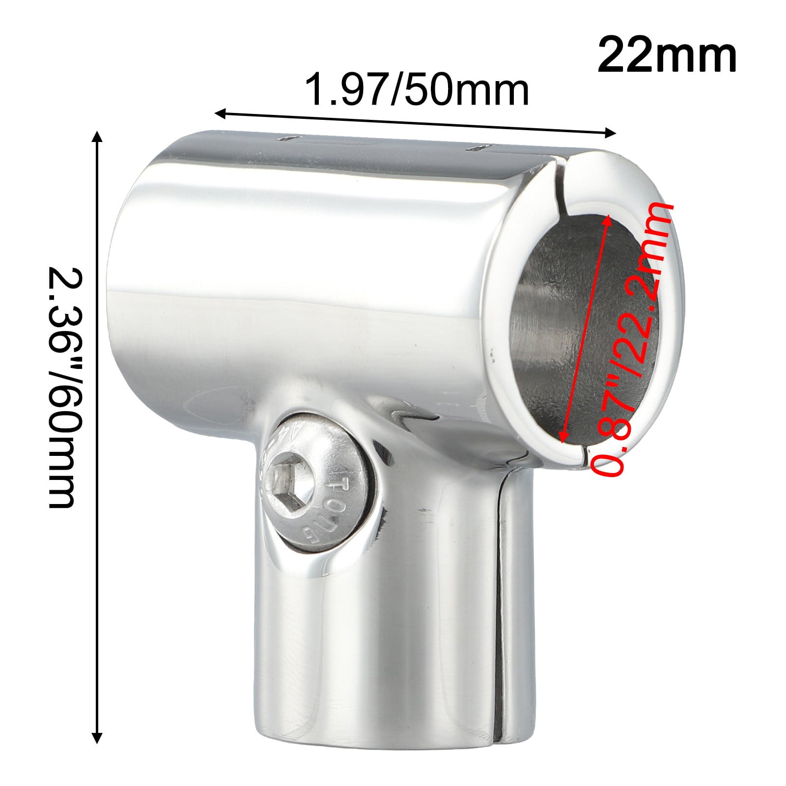 RANMEI 316Stainless Steel Marine Handrail 90° Joint Connector Yacht ...