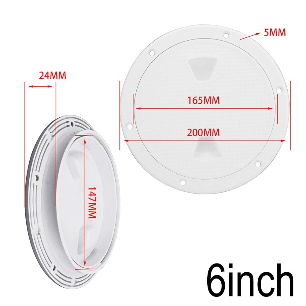 RANMEI 4" 6" 8" White Round Non Slip Inspection Hatch W/Detachable ...