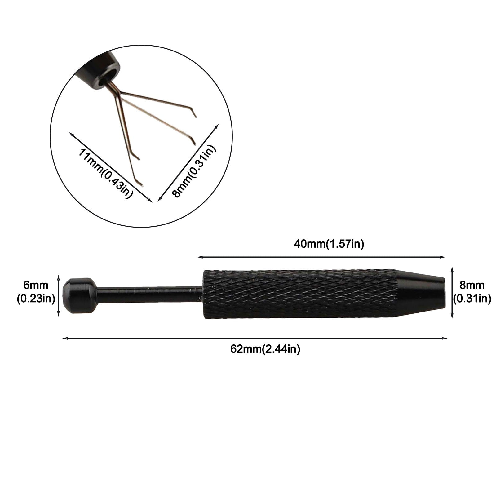 RANMEI 4-Jaw Claw Tweezer Ic Extractor Electronic Component Spring ...