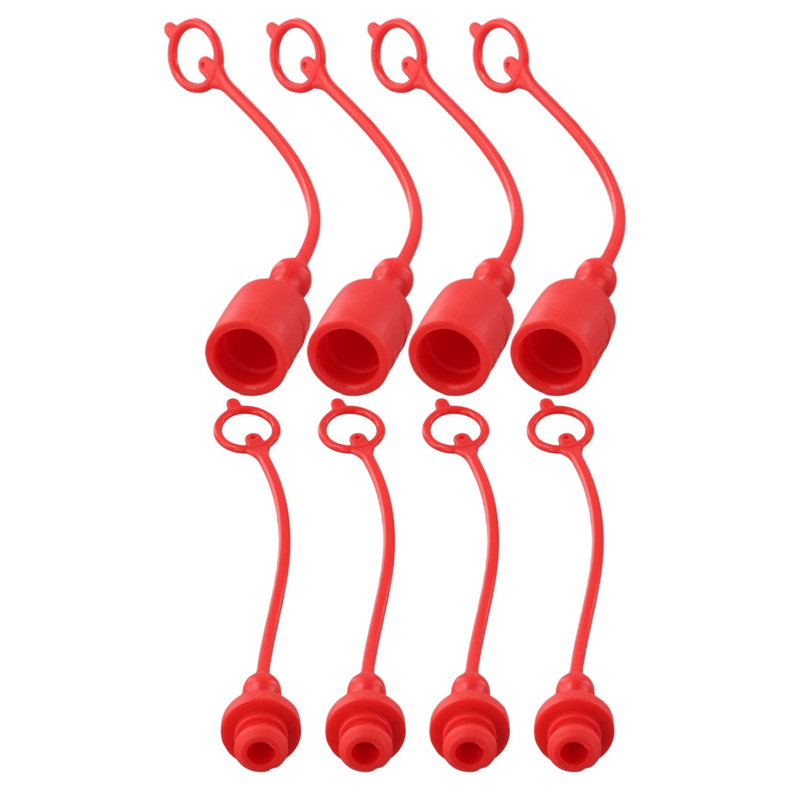 RANMEI 4 Sets Iso7241-B Hydraulic Coupling Dust Cap Red Rubber Male ...