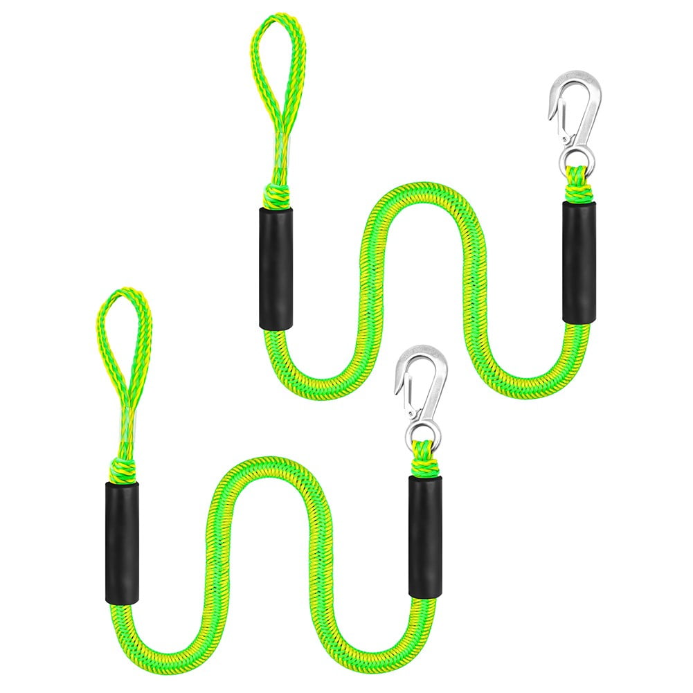 RANMEI 4Ft Bungee Dock Line Mooring Rope Bungee Cord For Kayak Boats ...