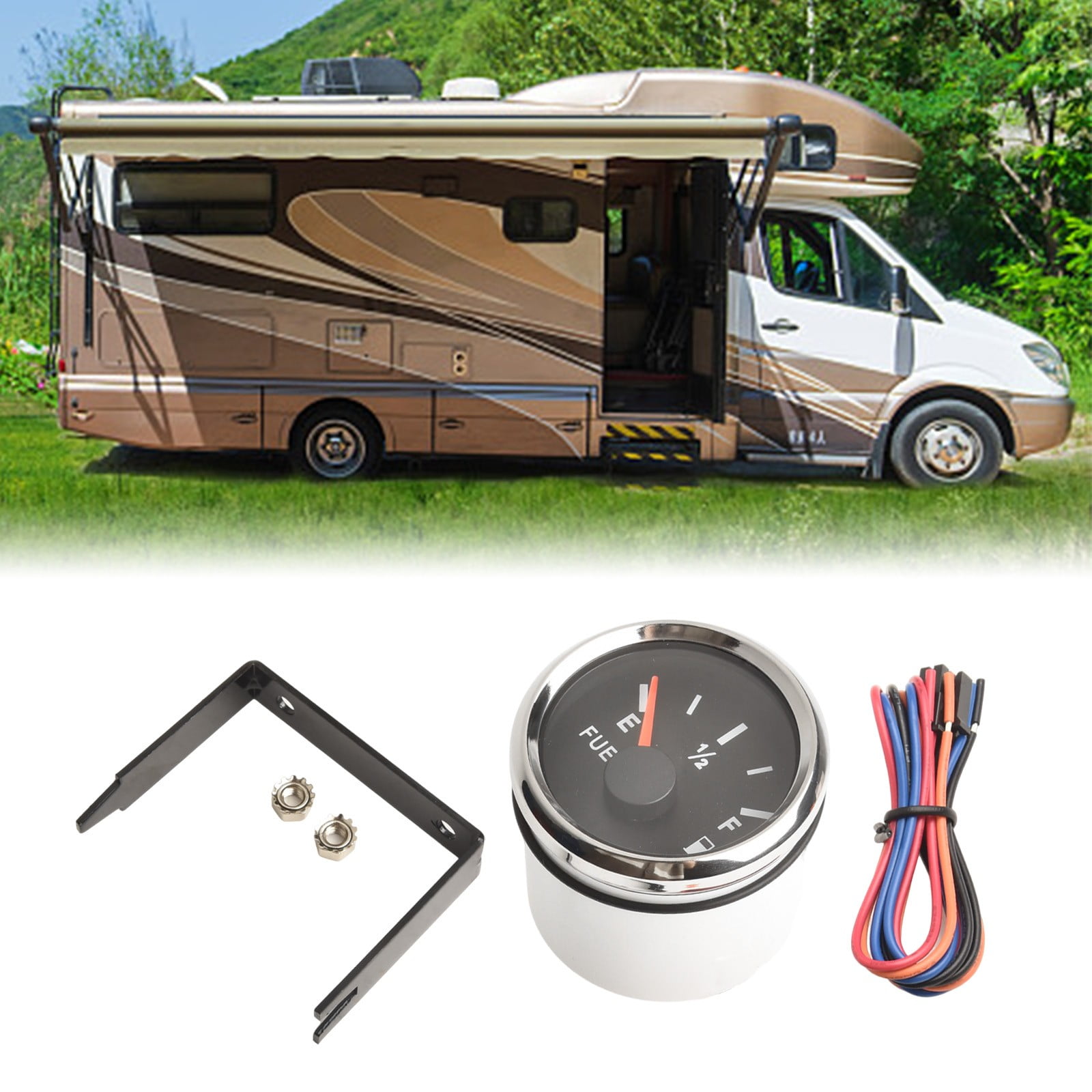 RANMEI 52Mm 2-1/16 Marine Ship Rvs Pointer Fuel Gauge With Waterproof ...