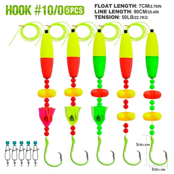 RANMEI 5Pcs Float Rig Set For Catfish Fishing With High Visibility ...