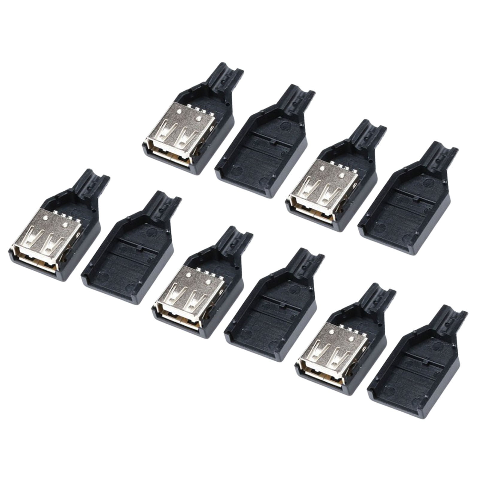 RANMEI 5Pcs USB Socket welding line A type 4P 5V mobile power charger ...
