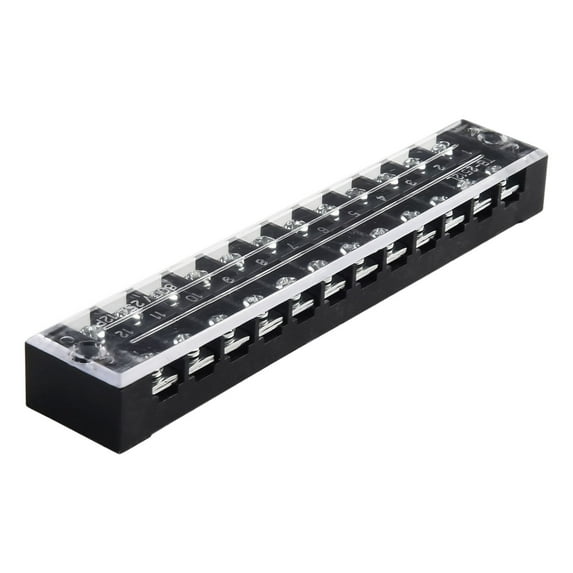 RANMEI 600V 25A Dual Row Terminal Block With 12 Positions For Wire ...