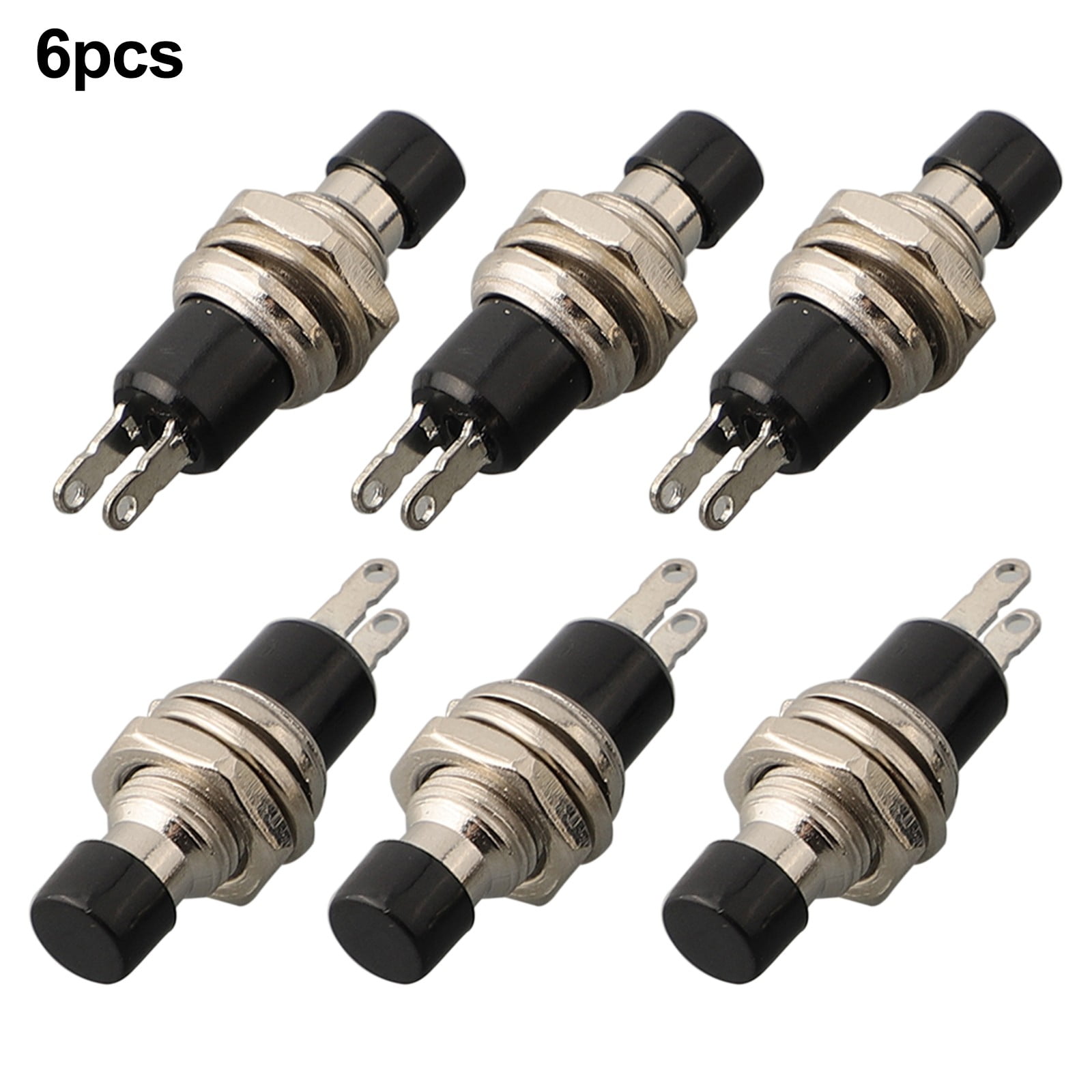 RANMEI 6Pcs 7 Mm Mini Round Momentary Push Button Switch Press The Self ...