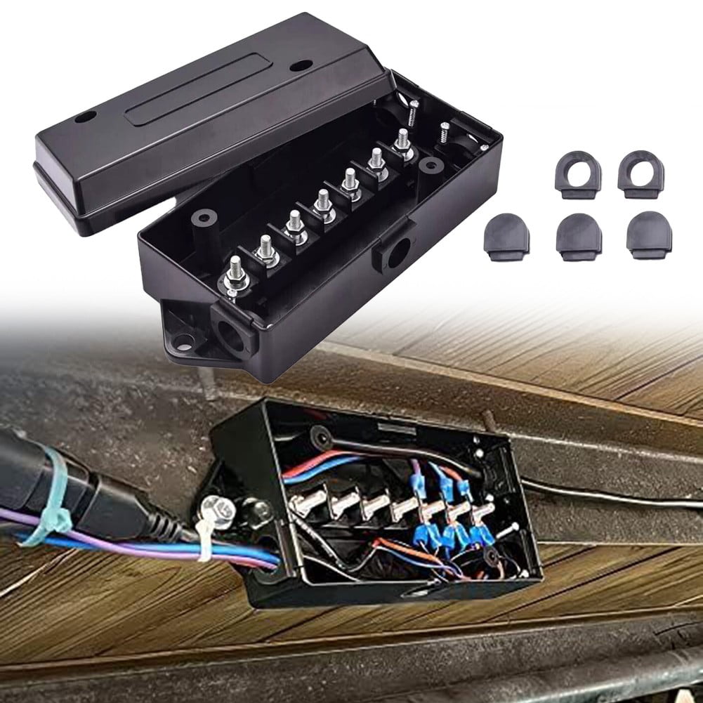 RANMEI 7 Way Electrical Trailer Junction Box 7 Gang Trailer Wire ...