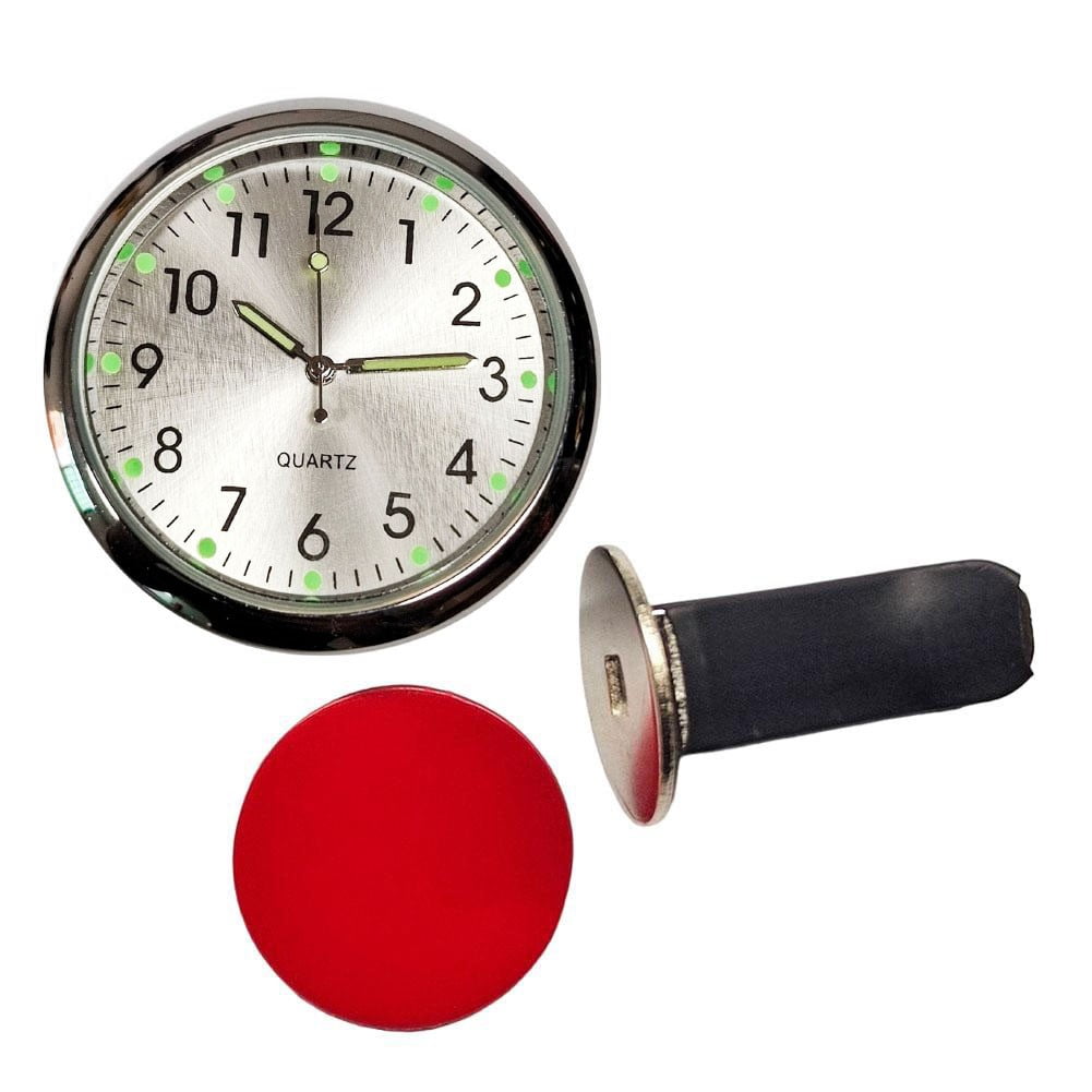 RANMEI Car Clock Luminous Automobiles Internal Stick-On Mini Digital For Dashboard Air Vent-On ...