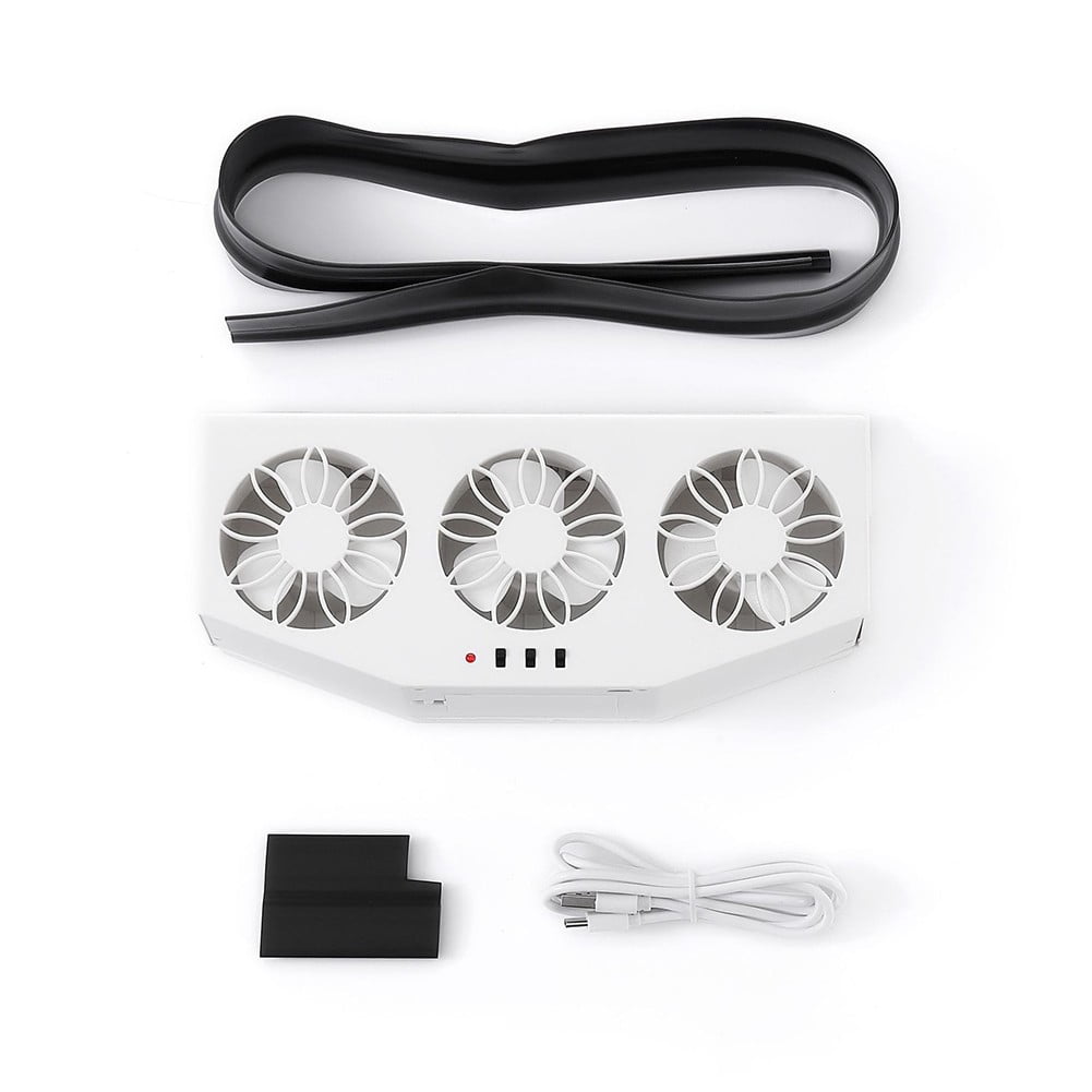 RANMEI Car Exhaust Fan Solar Air Circulation Cooling High Wind 3 Head ...