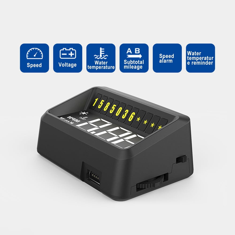 RANMEI Car Head Up Display Hud Gauge Obd2 Driving Computer Temperature ...
