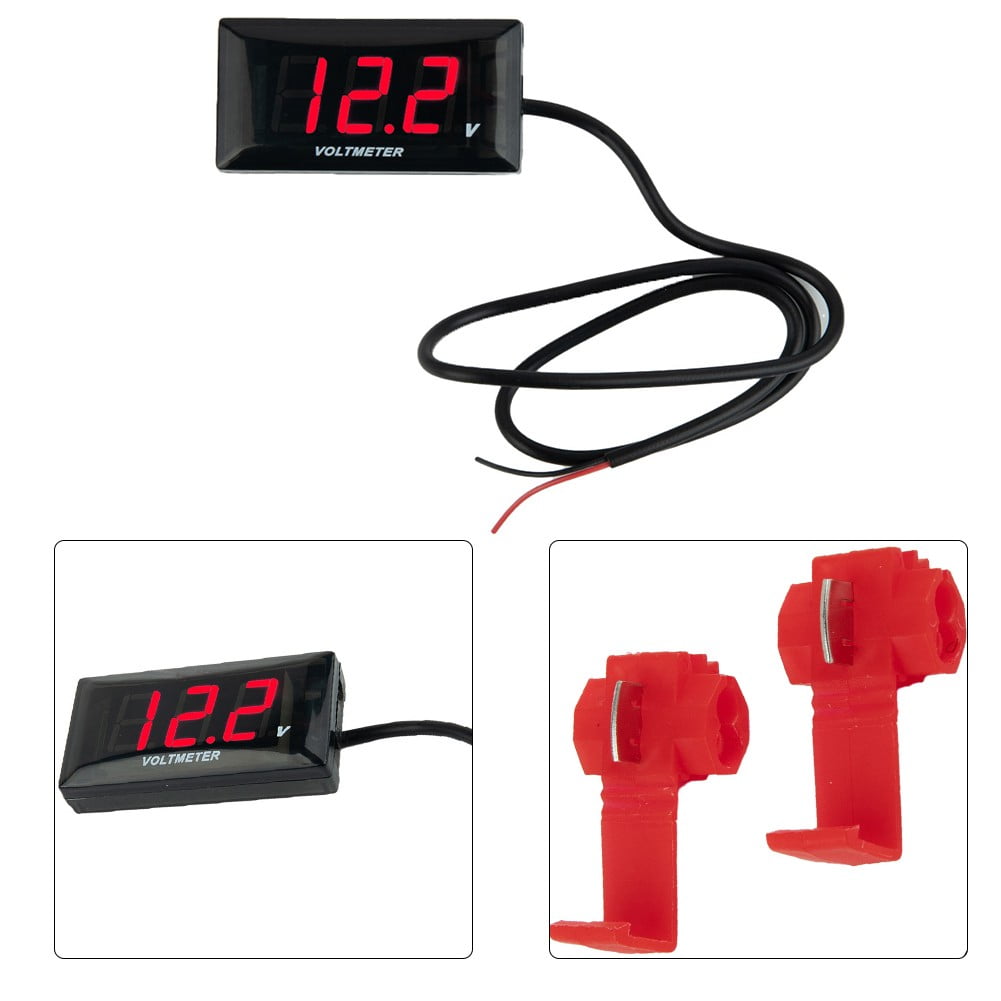 RANMEI DC 12V LED Digital Monitor Volt Meter Display Battery Gauge ...