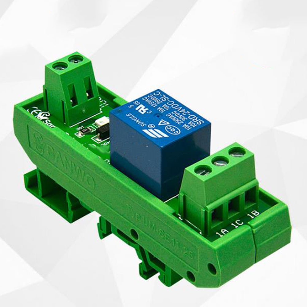 RANMEI Din Rail 1 Channel Relay Board 5/12/24V Relay + Interface Electromagnetic Relay - Walmart.com