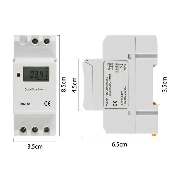 RANMEI Din Rail Parts Time Relay Switch Ac220V 16A Digital Lcd Din Programmable Time Relay ...