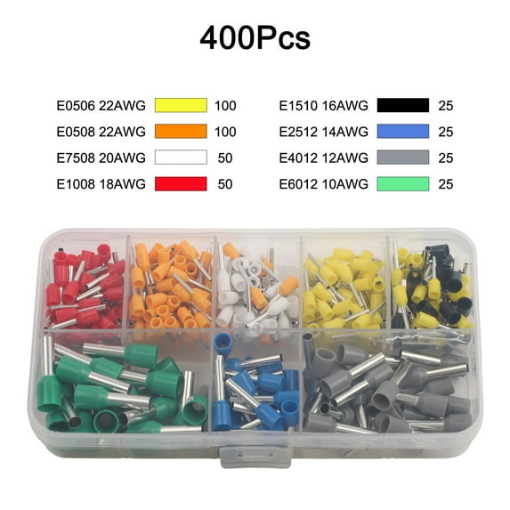 RANMEI Electrical Connectors Kit Cold Pressed Terminal Blocks Color ...