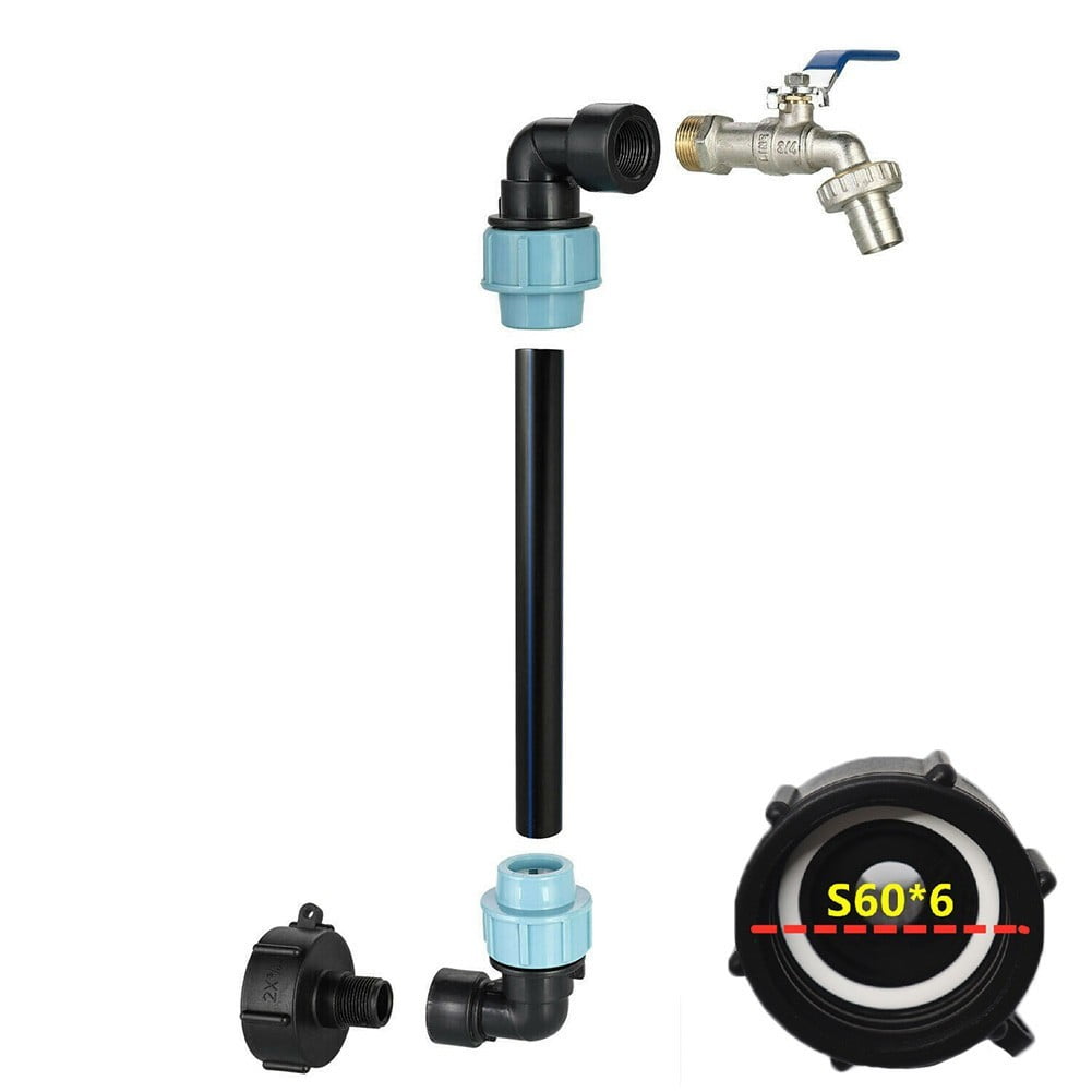 RANMEI For IBC gooseneck with 3/4 \\\\\\"tap, container rainwater tank ...