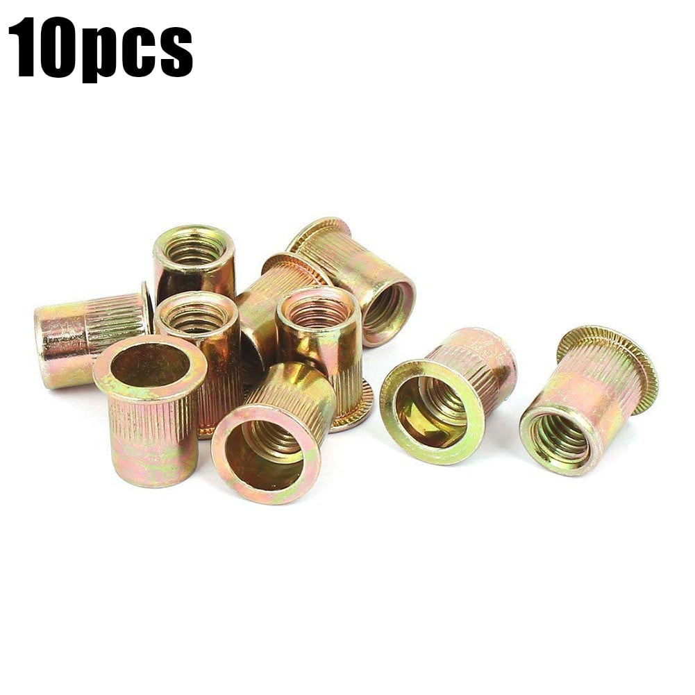 RANMEI For M3 M8 M10 Carbon Steel Knurled Nuts Rivet Nutsert Cap Flat ...