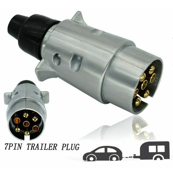 RANMEI Heavy Duty 7 Pin Trailer Socket Connector For Towing Trailers ...