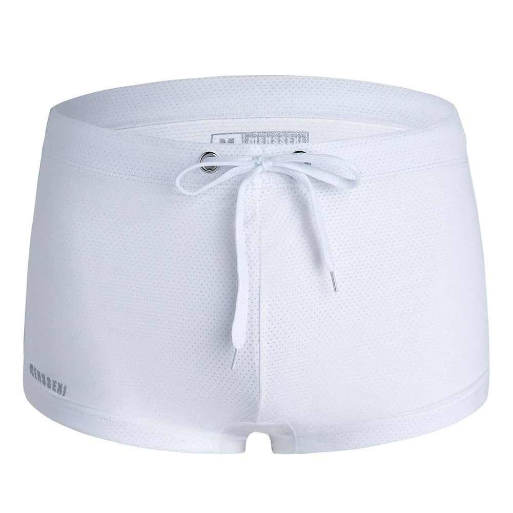 RANMEI Men Swimwear Boxers Low Rise Swim Boxer Briefs Mens Swimming ...