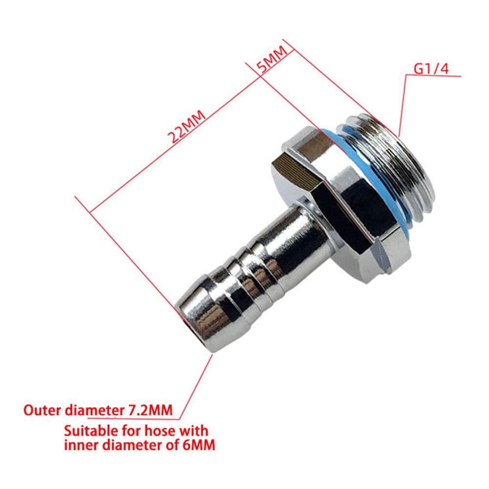 RANMEI Pc Water Cooling Hose Pagoda Fitting G1 4 Thread Fitting Two ...