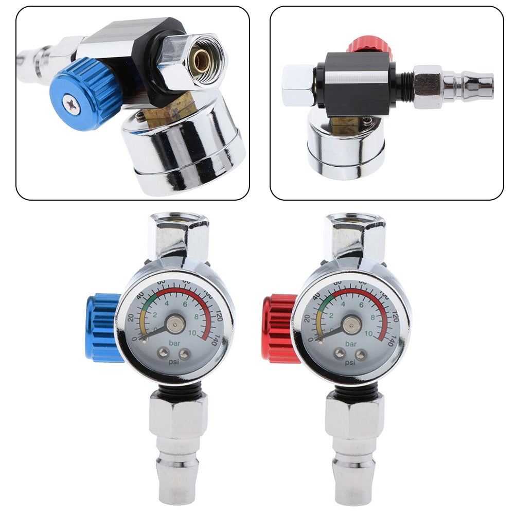 RANMEI Premium 2 Pack G14 Metal Air Pressure Regulator Gauge With ...