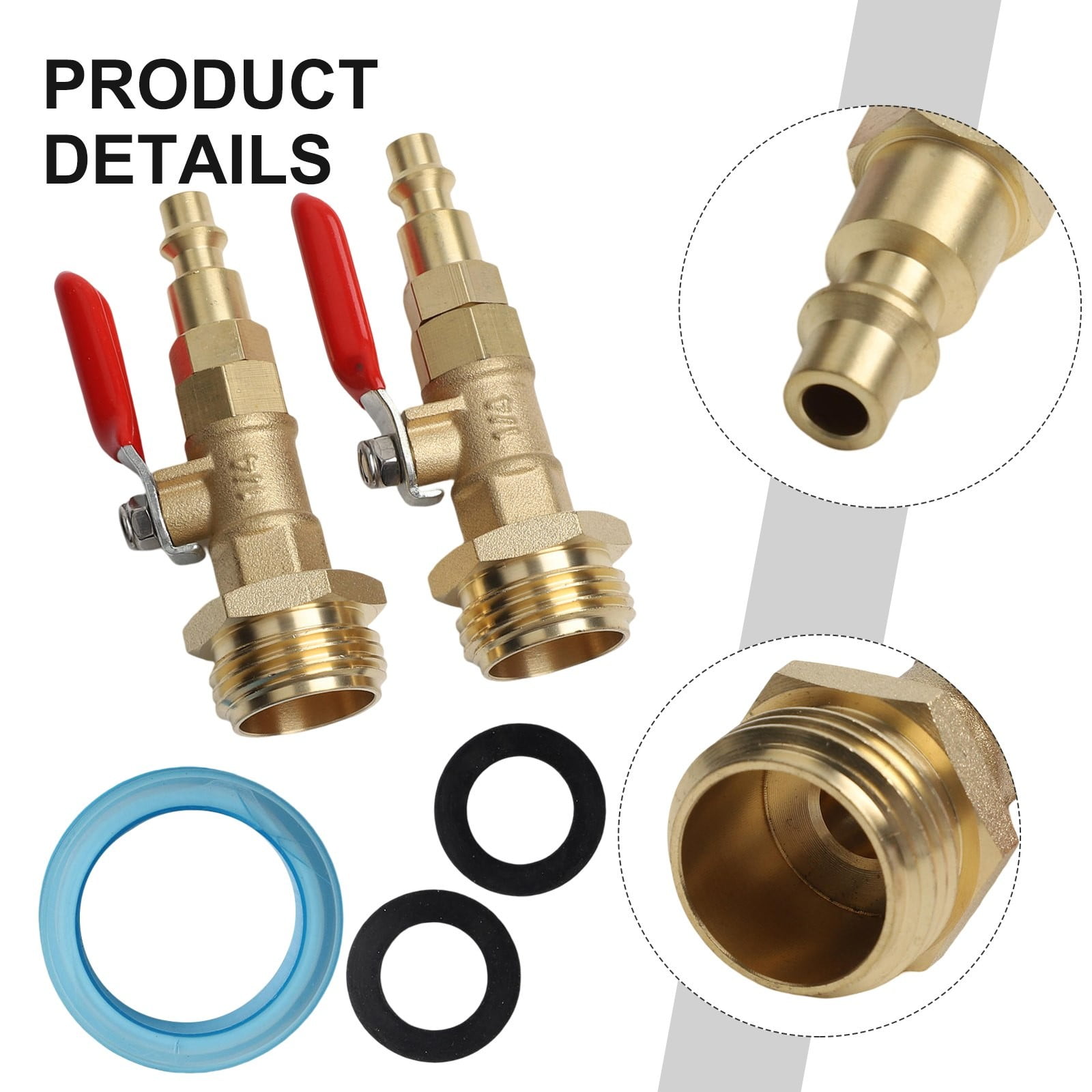RANMEI Rv Winterize Blowout Adapter Kit Heavy Duty Brass Rv Winterize ...