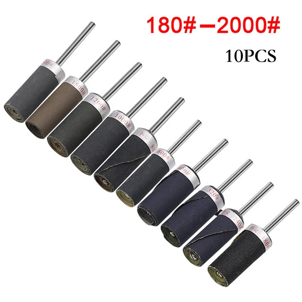 RANMEI Sandpaper Stick Grinding Head P180-P2000 Sanding Paper Polishing ...