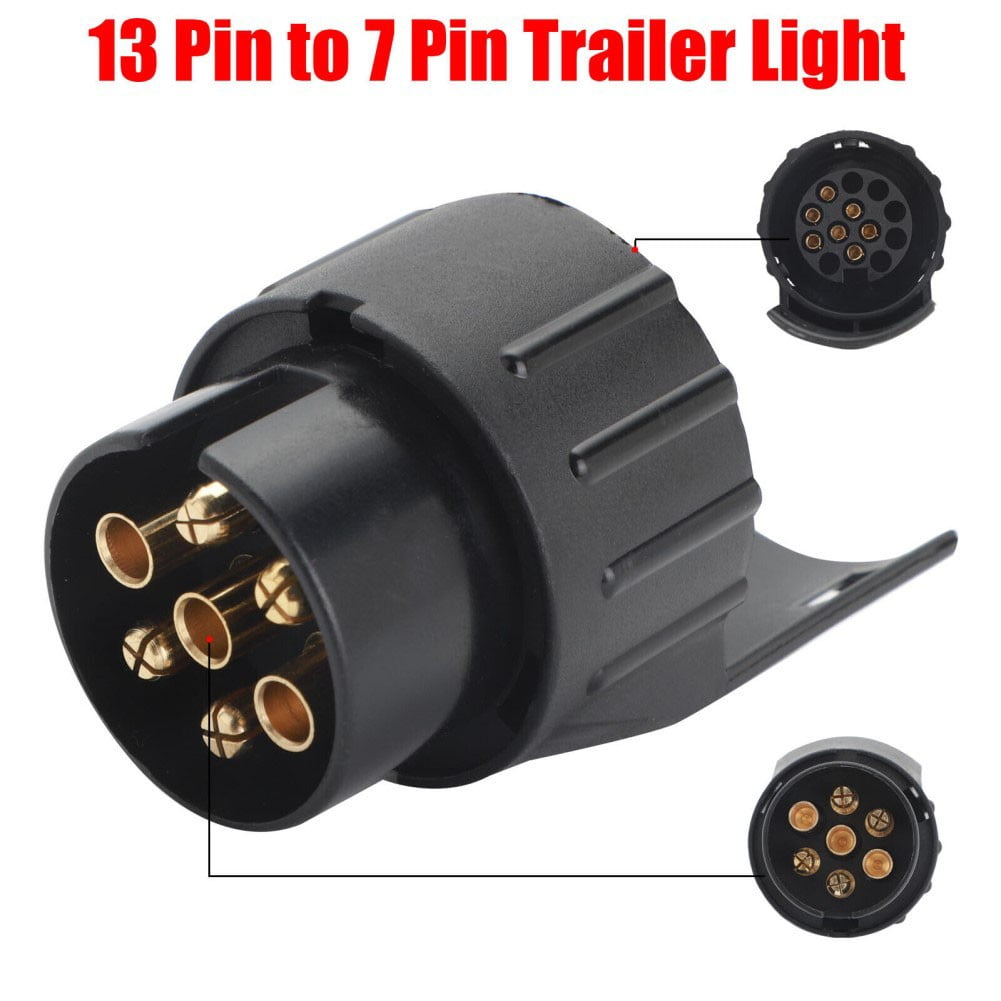 RANMEI Waterproof 7 to 13 Pin Plug Trailer Truck Towbar Towing Socket ...