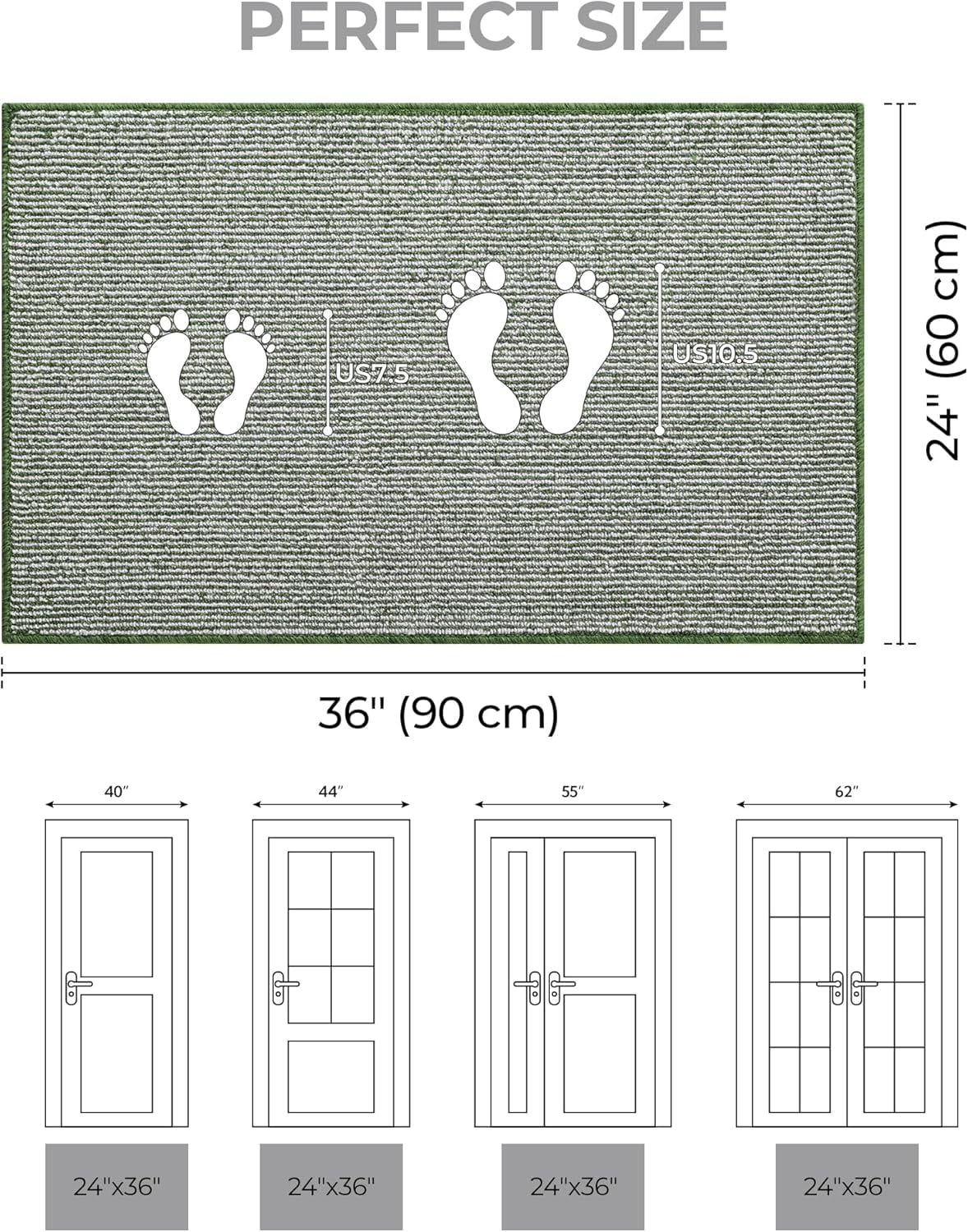 RANOIUE Front Door Mat Outside Entrance, Door Mats for Entryway ...