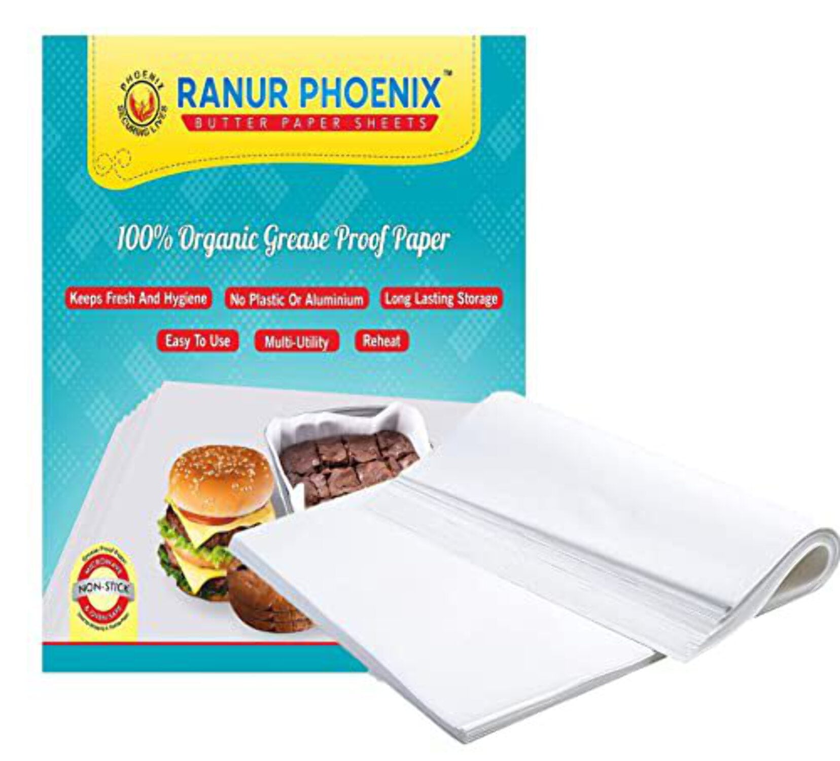 RANUR Phoenix Butter Paper Sheets, Specialized Baking Sheets, Non ...