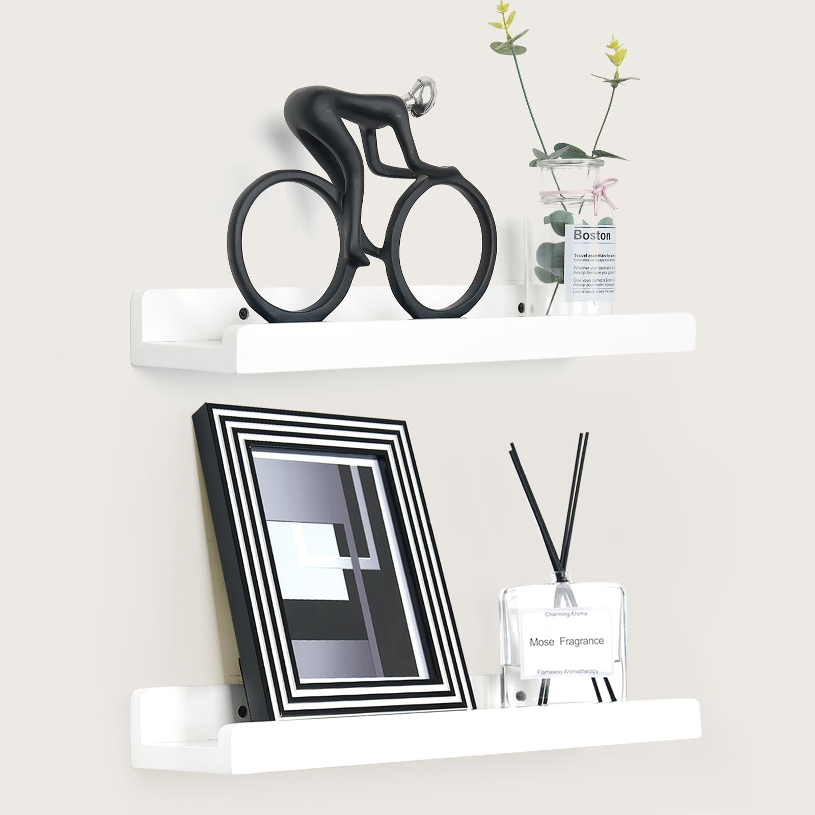 RANXFLOAT Picture Ledge Shelf JKF25 for Wall, Floating Shelf with Lip ...
