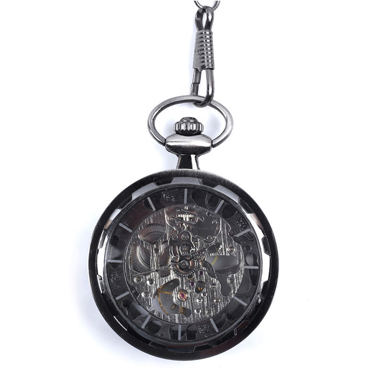 RAOx Hand-winding Hanging Chain Alloy Hollow Uncovered Mechanical ...