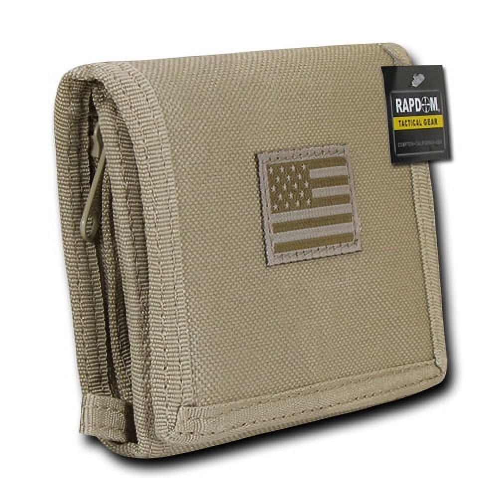RAPDOM Men's Tri-Fold Tactical Wallet, Non-Stick ID Window, 18 ...