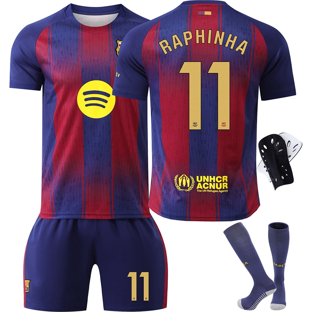 RAPHINHA Number 11 2025-2026 Youth Soccer Jerseys for Boys & Girls 6-17 ...