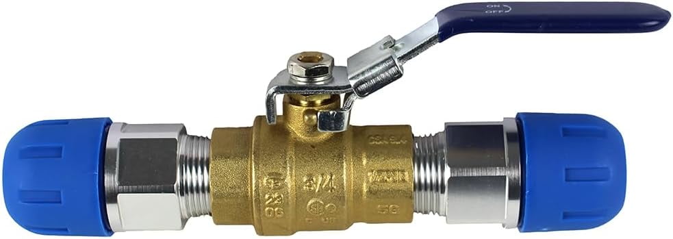 RAPID AIR FASTPIPE BALL VALVE SHUT OFF FOR 3/4" FAST PIPE TUBING, FOR ...