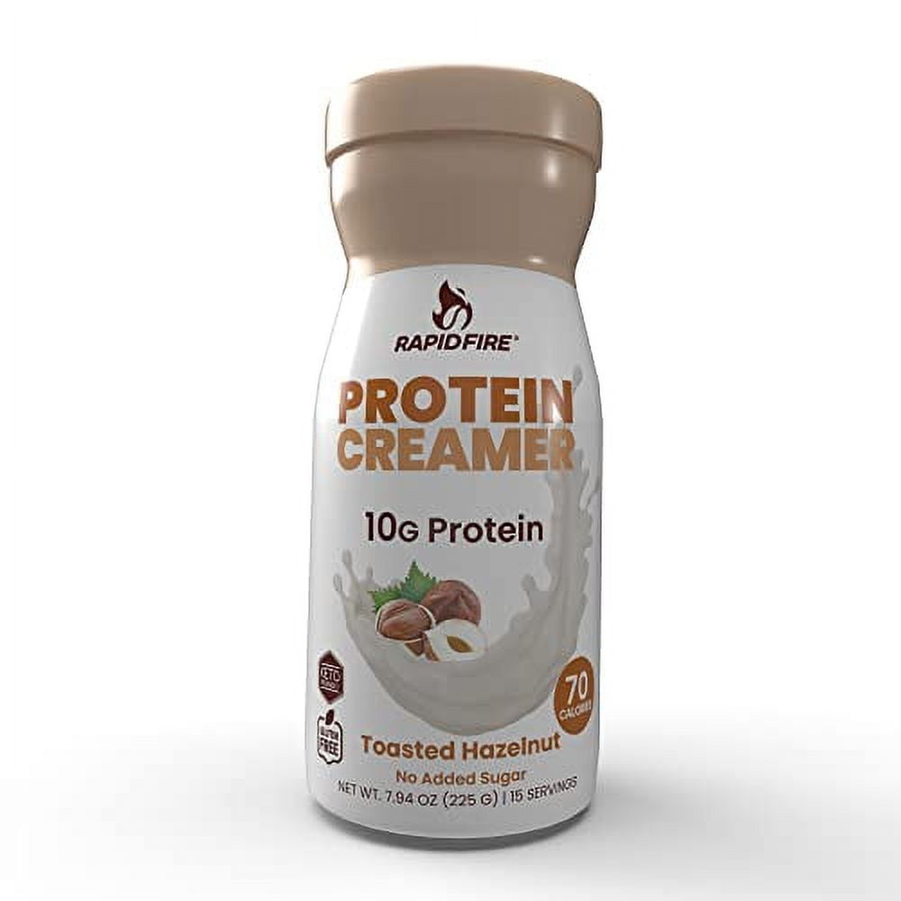 RAPID FIRE Protein Creamer, Hazelnut Flavor, Keto Friendly, 10g of ...