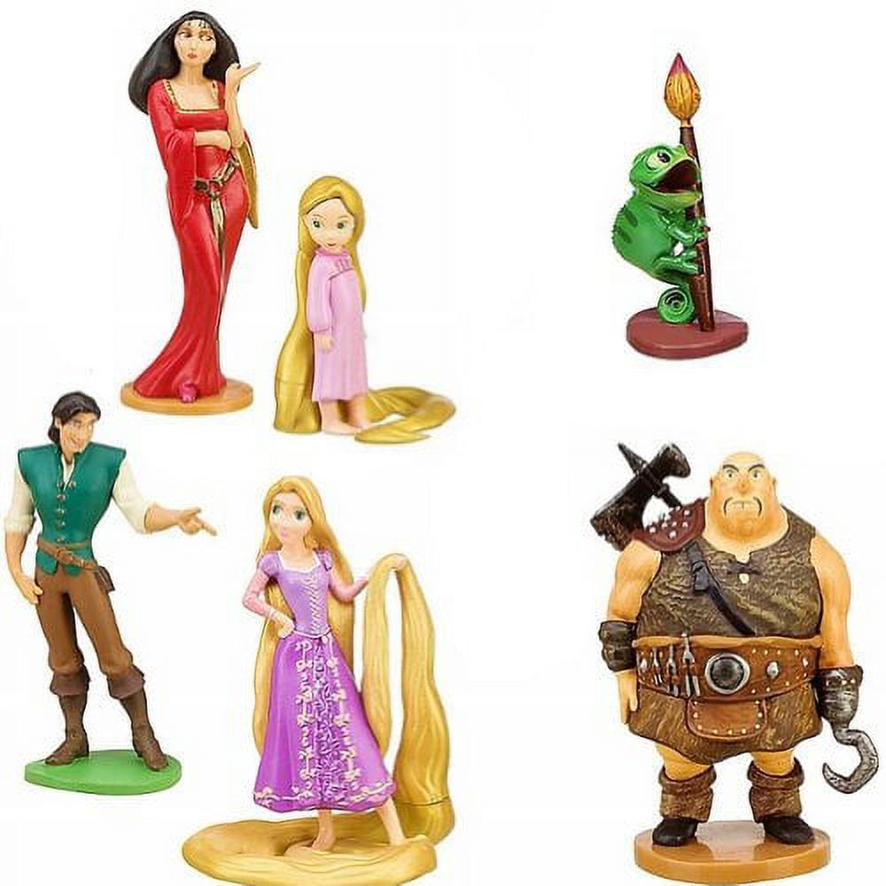 RAPUNZEL TANGLED Figure Set WALT DISNEY PVC TOY Cake Topper Pascal ...