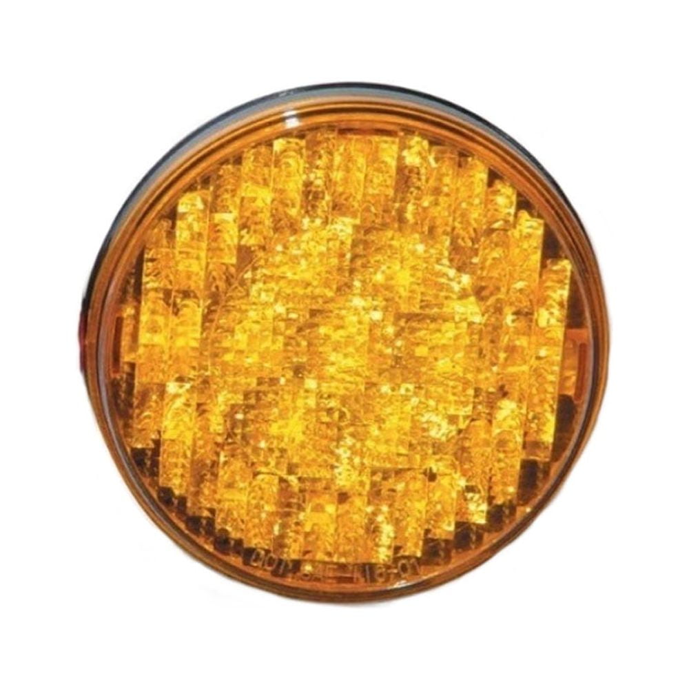 RAParts 019-01-181 Amber 4" Round LED Light 12 / 24 Multi Volt T Light ...