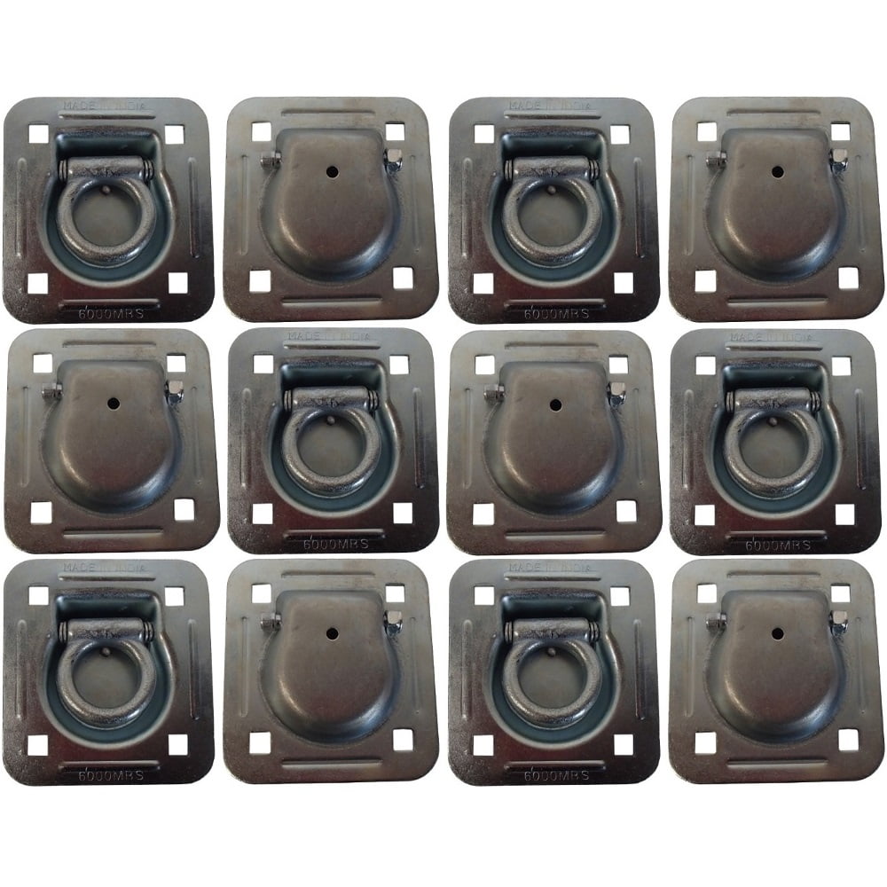 RAParts 12 Pack Recessed D-Ring Fits Cargo Truck Trailer 6,000 lb ...