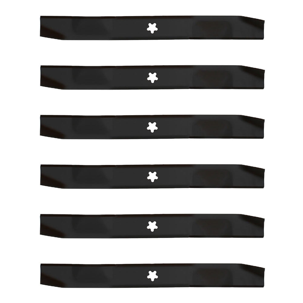 RAParts 139775 Six (6) 21" Mower Blade Fits AYP Mowers Five Point Star ...