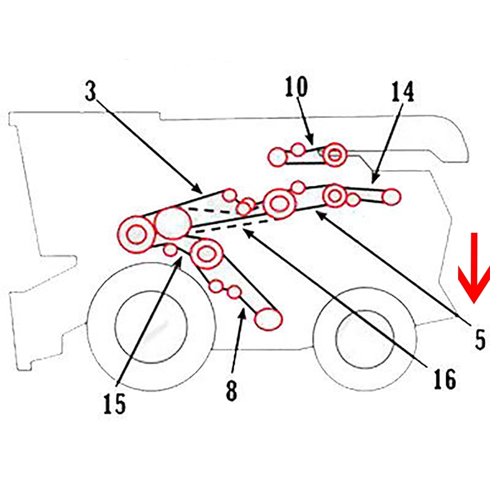 RAParts 1594240W1 New Combine Feed Impeller Drive Belt Fits Massey ...
