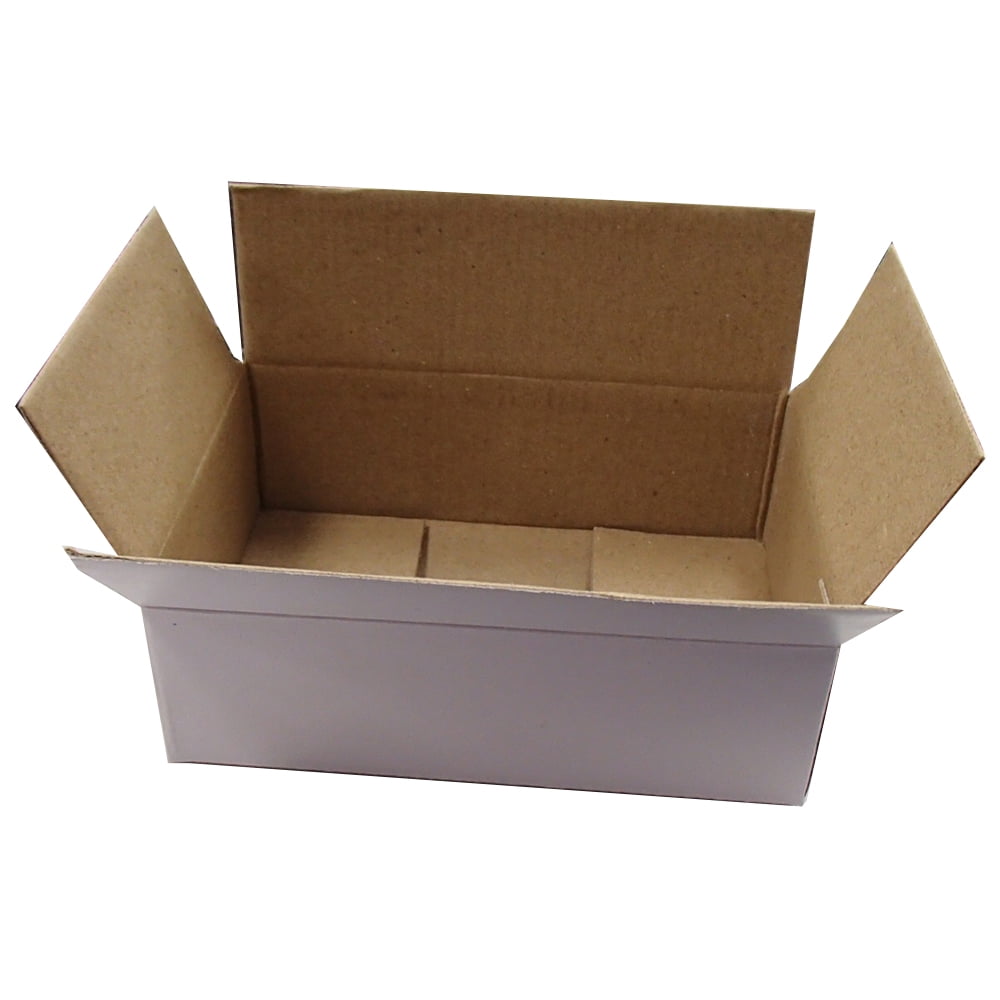 RAParts (2,000) Four Flap Shipping Boxes White Corrugated 6" x 4" x 2 ...
