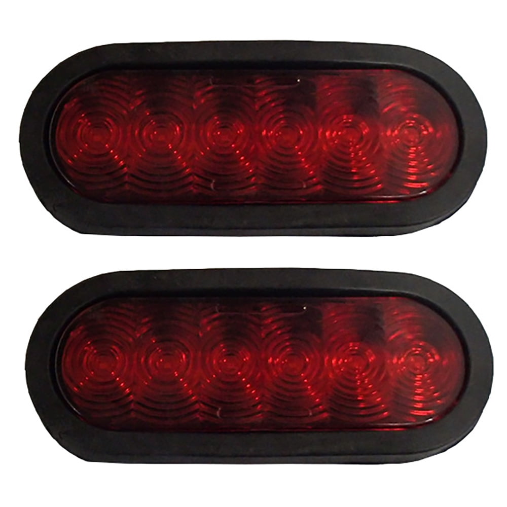 RAParts (2) LED Oval Tail Lights for Truck Trailer Car Hauler Semi ...