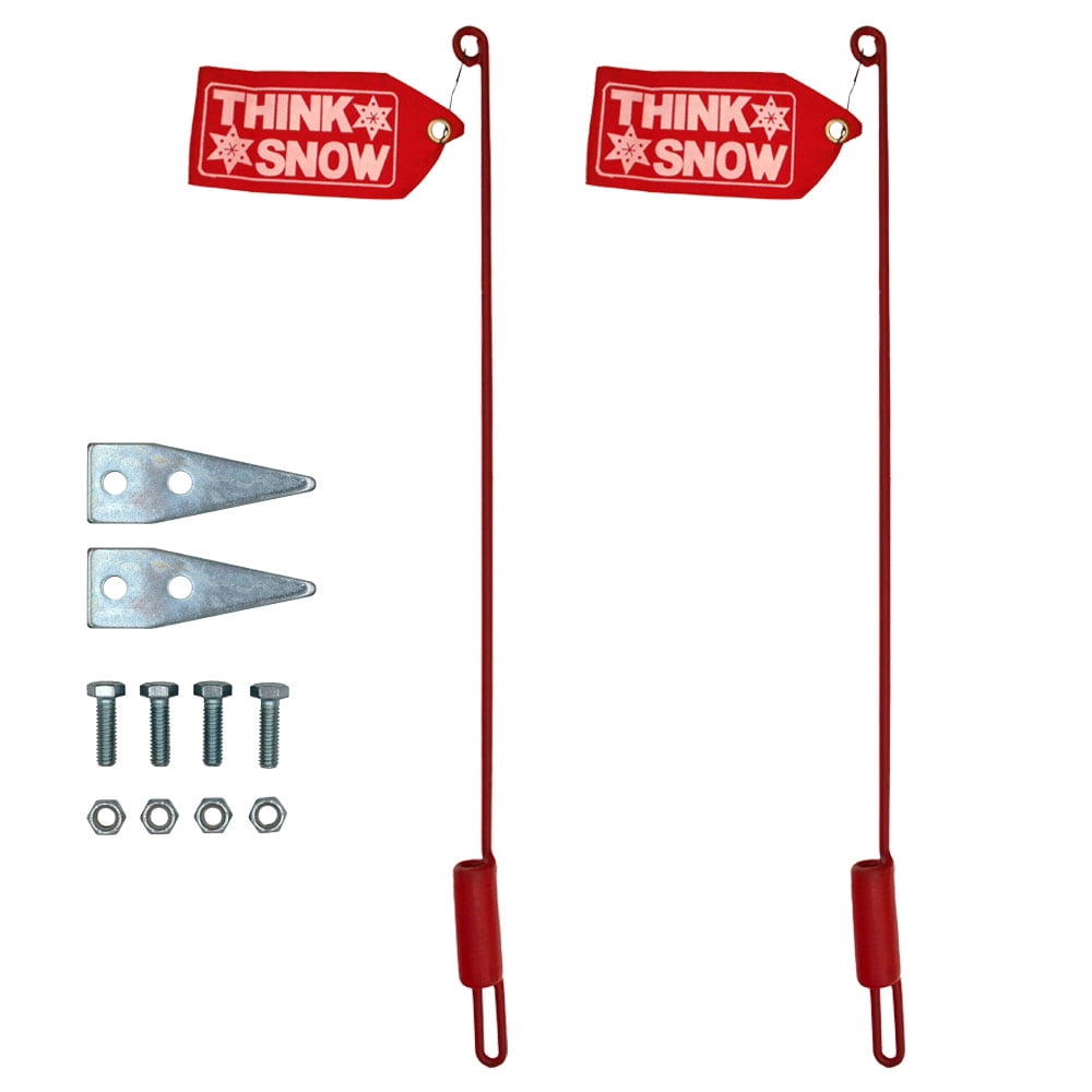 RAParts (2) Snow Plow Blade Markers Guide Stick w/ Flag for Western ...