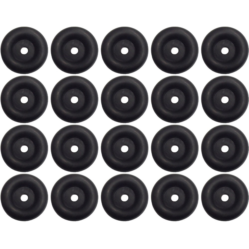 RAParts (20) Twenty Cargo Trailer Ramp Door 2.5" Round Black Rubber ...