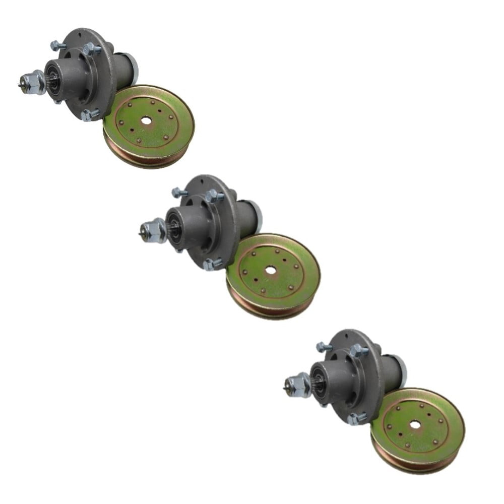 RAParts 3 Pack Deck Spindle w/Pulley Fits Husqvarna TS 342 MZ 5225 ...