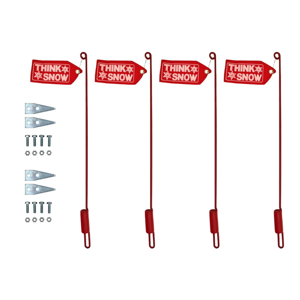RAParts (4) 24" Snow Plow Blade Marker Guides w/ Flags for Western ...