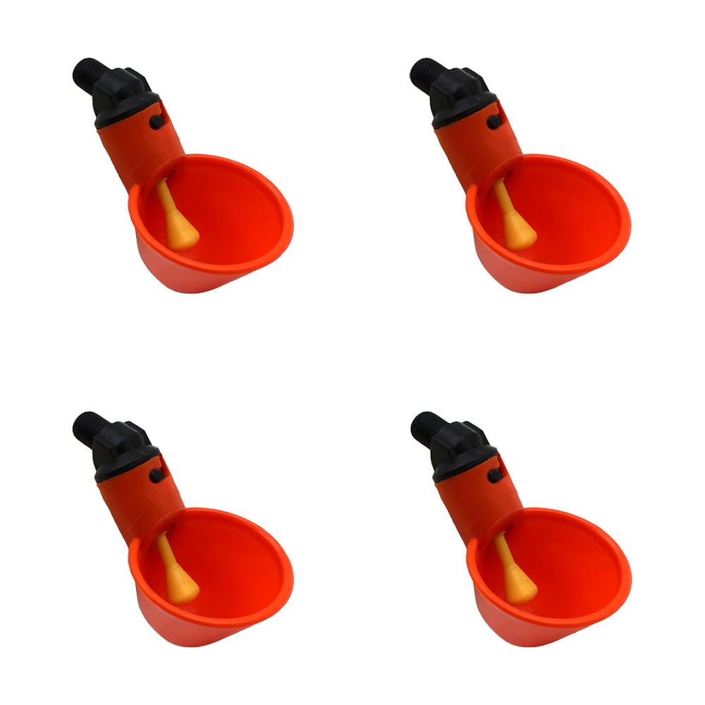 RAParts (4) Automatic Waterer Drinker Cups Chicken Coop Poultry Chook ...