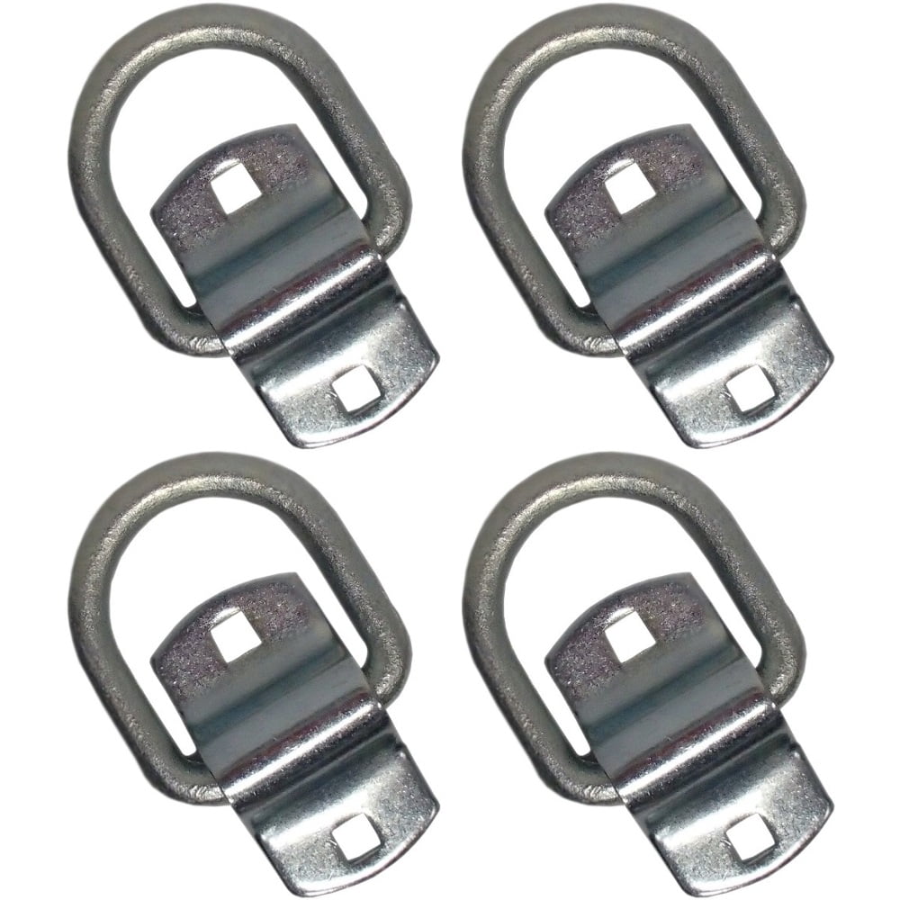 RAParts (4)- Bolt-on 1/2" D Rings Flatbed Truck Car Trailer Tie Down ...