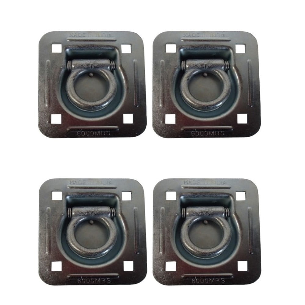 RAParts 4-Pack 6,000 lb Cap Recessed D-Ring For Trailers Flatbed Trucks ...